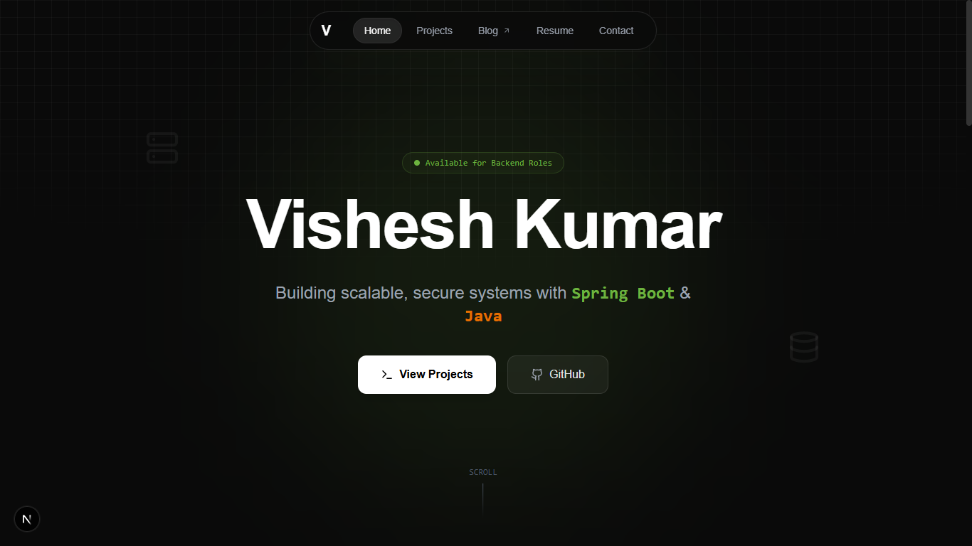 Vishesh Kumar | Backend Developer (Java/Spring Boot)